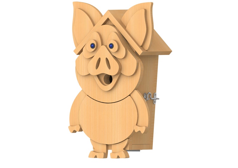 Pig DIY Birdhouse Plans CNC Router DXF, Birdhouse Plans, Modern ...
