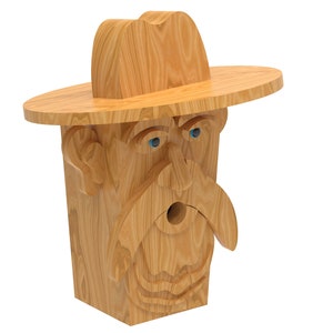 Cowboy DIY Birdhouse Plans - CNC Router DXF, Birdhouse Plans, Modern ...