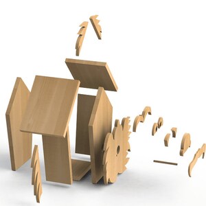 Cedar Men DIY Birdhouse Plans - CNC Router DXF, Birdhouse Plans, Modern ...