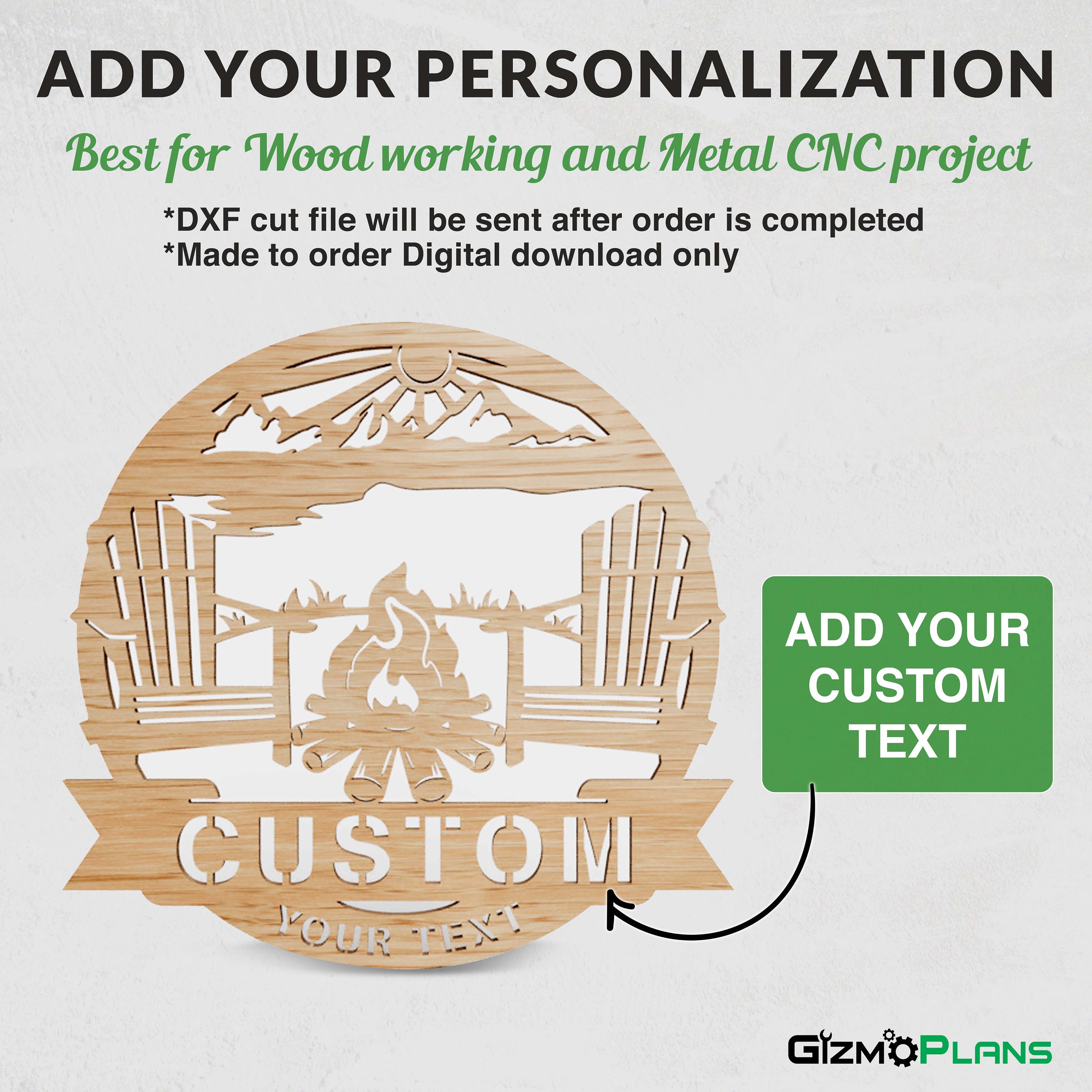 Personalized Wooden Campfire Monogram Sign, SVG DXF Laser Cut Files ...