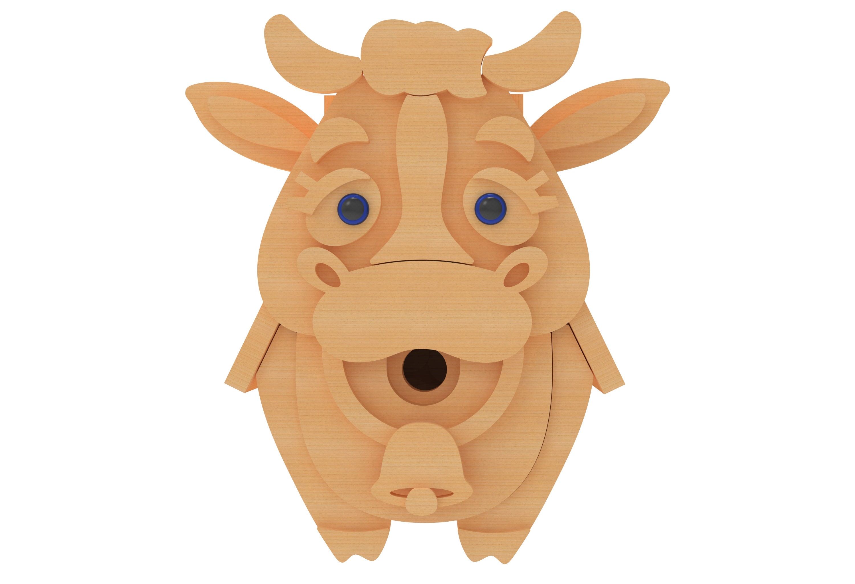 Cow DIY Birdhouse Plans - CNC Router SVG, Birdhouse Scroll Saw Patterns ...