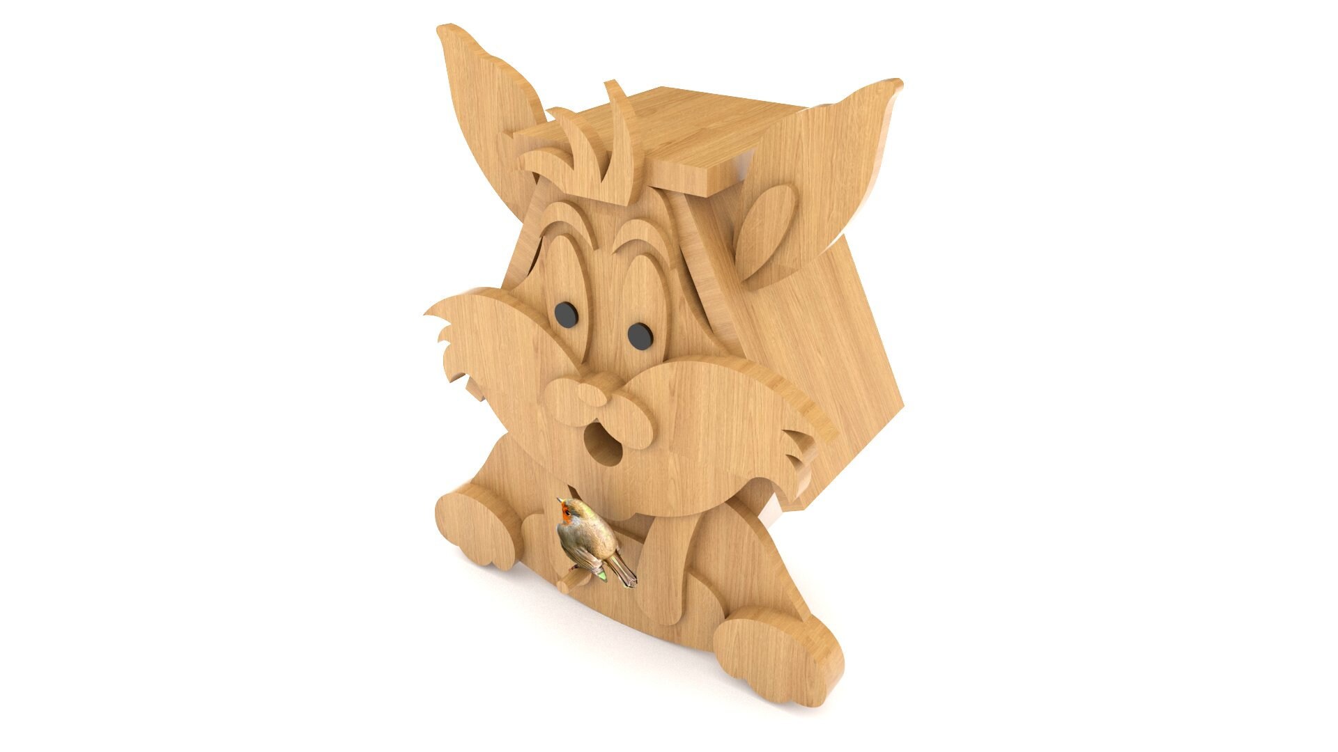 Rabbit DIY Birdhouse Plans - CNC Router DXF, Birdhouse Plans, Modern ...