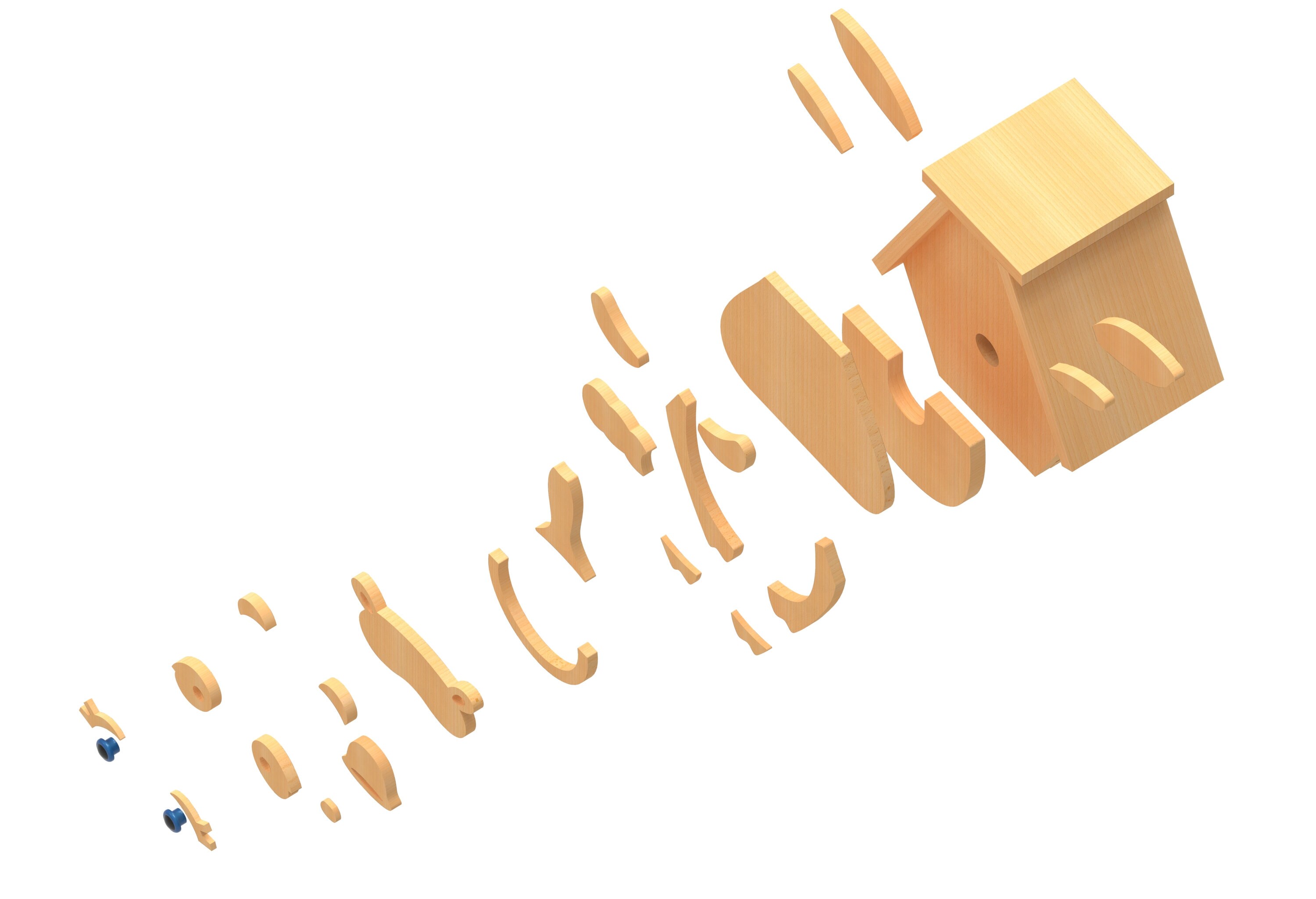 Cow DIY Birdhouse Plans - CNC Router SVG, Birdhouse Scroll Saw Patterns ...