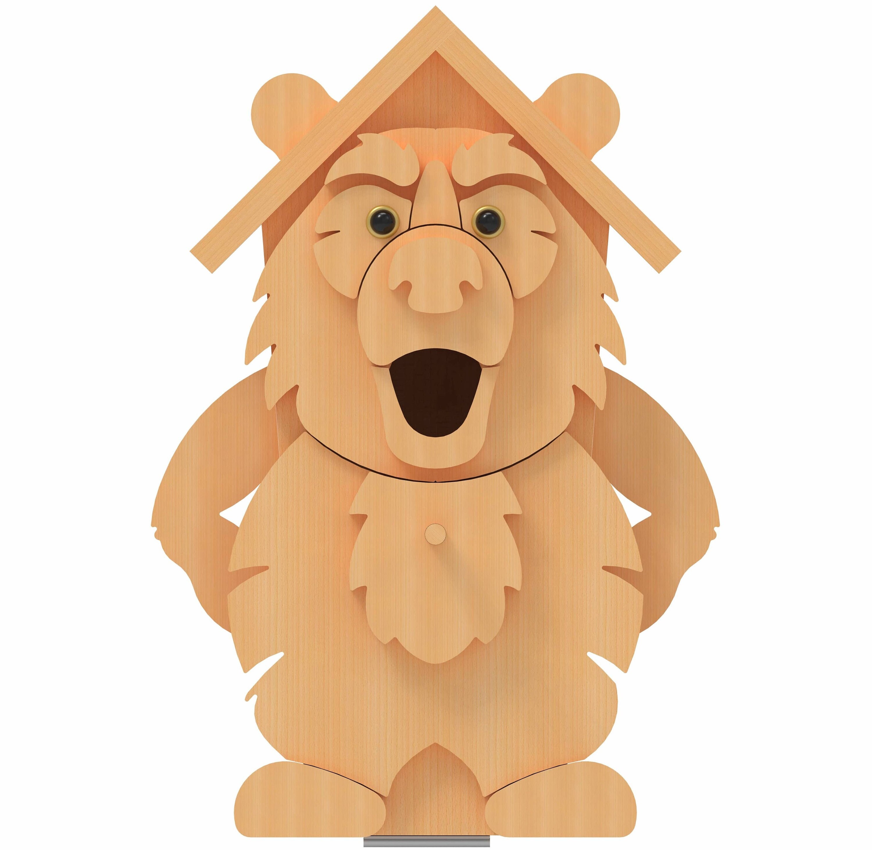Bear Birdhouse Woodcraft Plans - CNC Router DXF Files, Outdoor ...