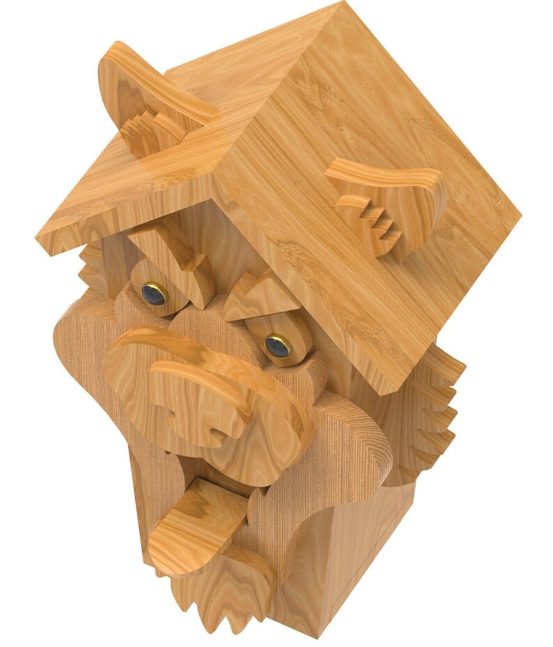 The Wolf DIY Birdhouse Plans - CNC Router DXF, Birdhouse Plans, Modern ...