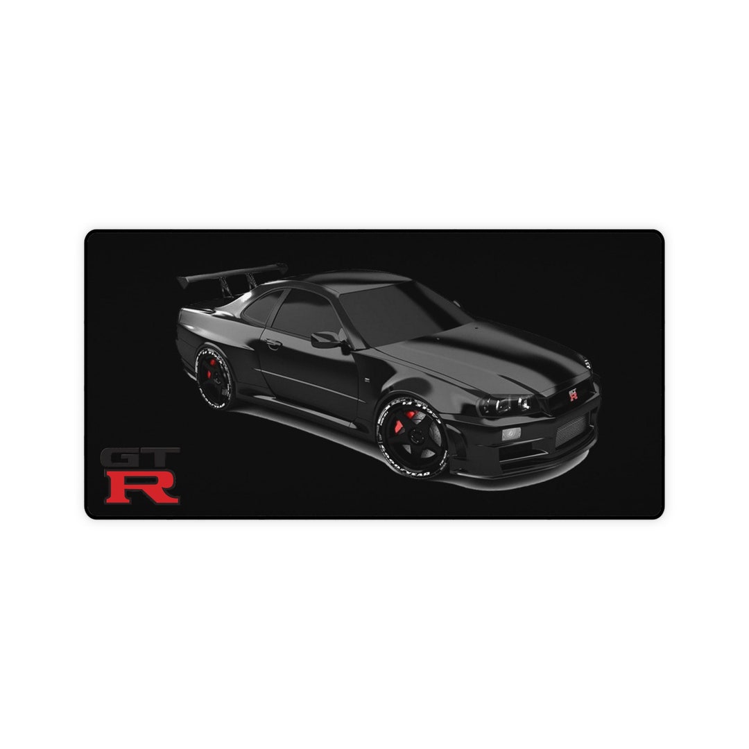 Nissan Skyline R34 GTR Desk Mat, Sports Car Desk Mat, High Speed Mouse Pad, Mouse Pads, Large ...