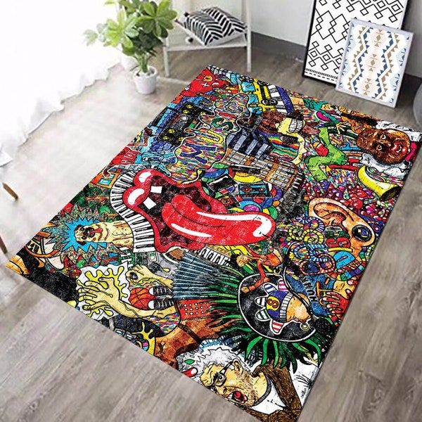 Trippy Rug - Etsy