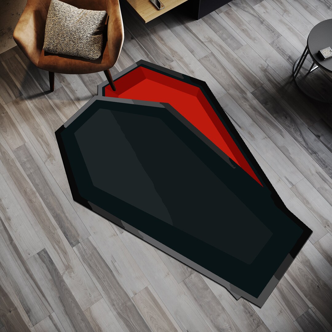 Coffin Rug, Fear Rug, Gothic Rug, Fantastic Rug, Horror Rug, Satanic ...