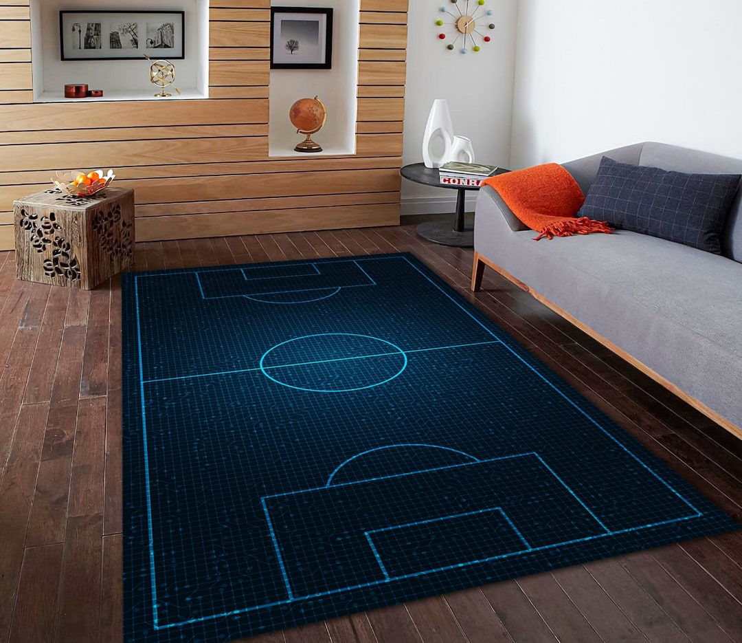 Soccer Field Rug, Football Field Rug, Sport Rug, Gift for Him Her, Kids ...