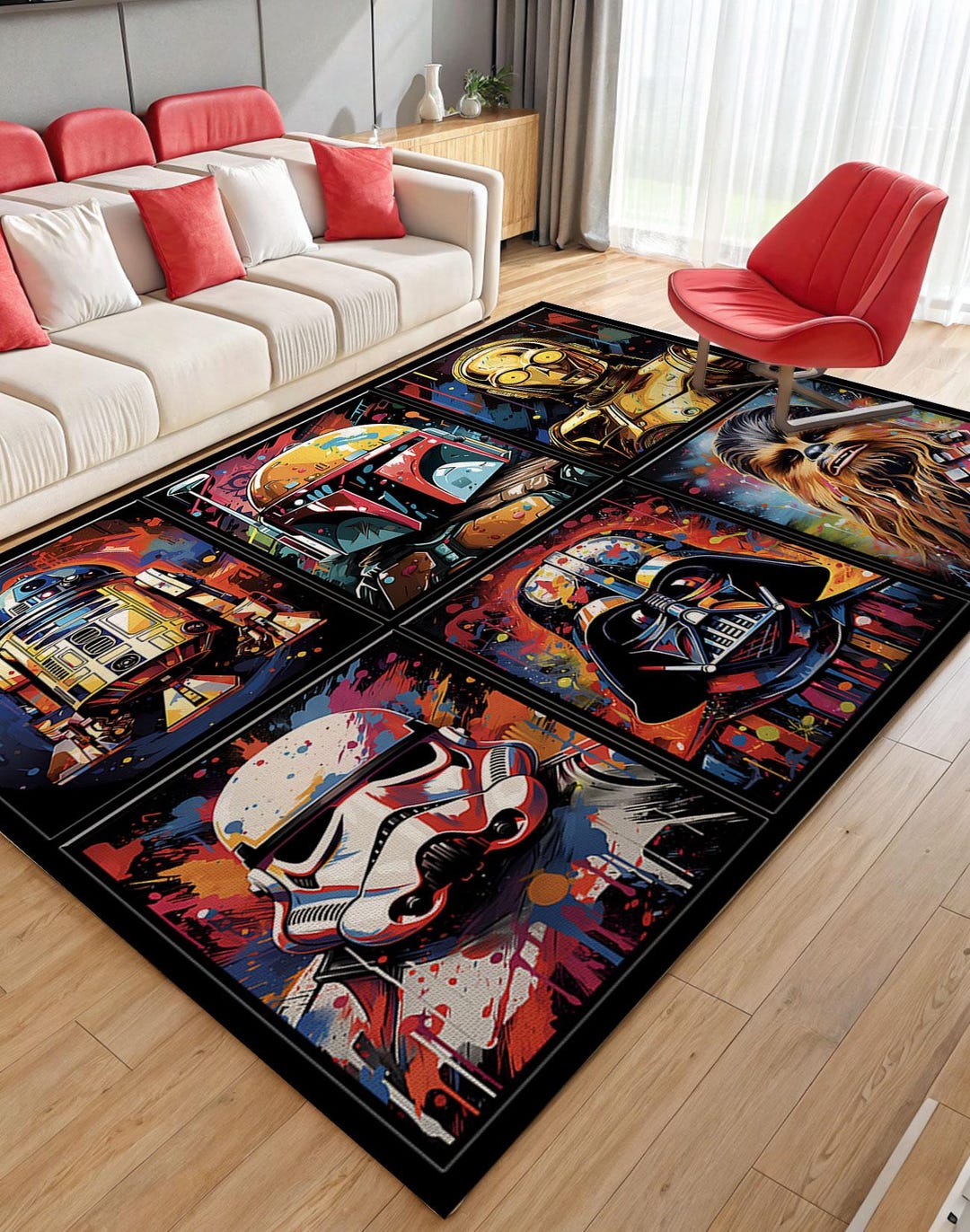 Stormtrooper Rug, Star Wars Rug, Colorful Rug, Music Rug,fantastic Rug ...