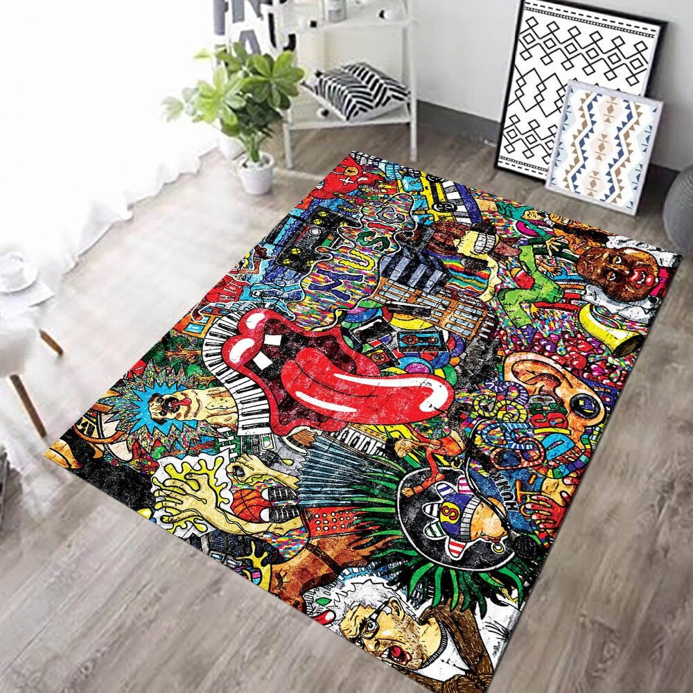 Trippy Rug Trippy Design Rug Home Decoration Carpet Trippy - Etsy