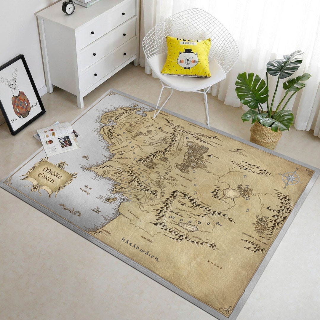 Popular Movie Rug Map Rug the Rings Map Rug Fantastic Rug - Etsy