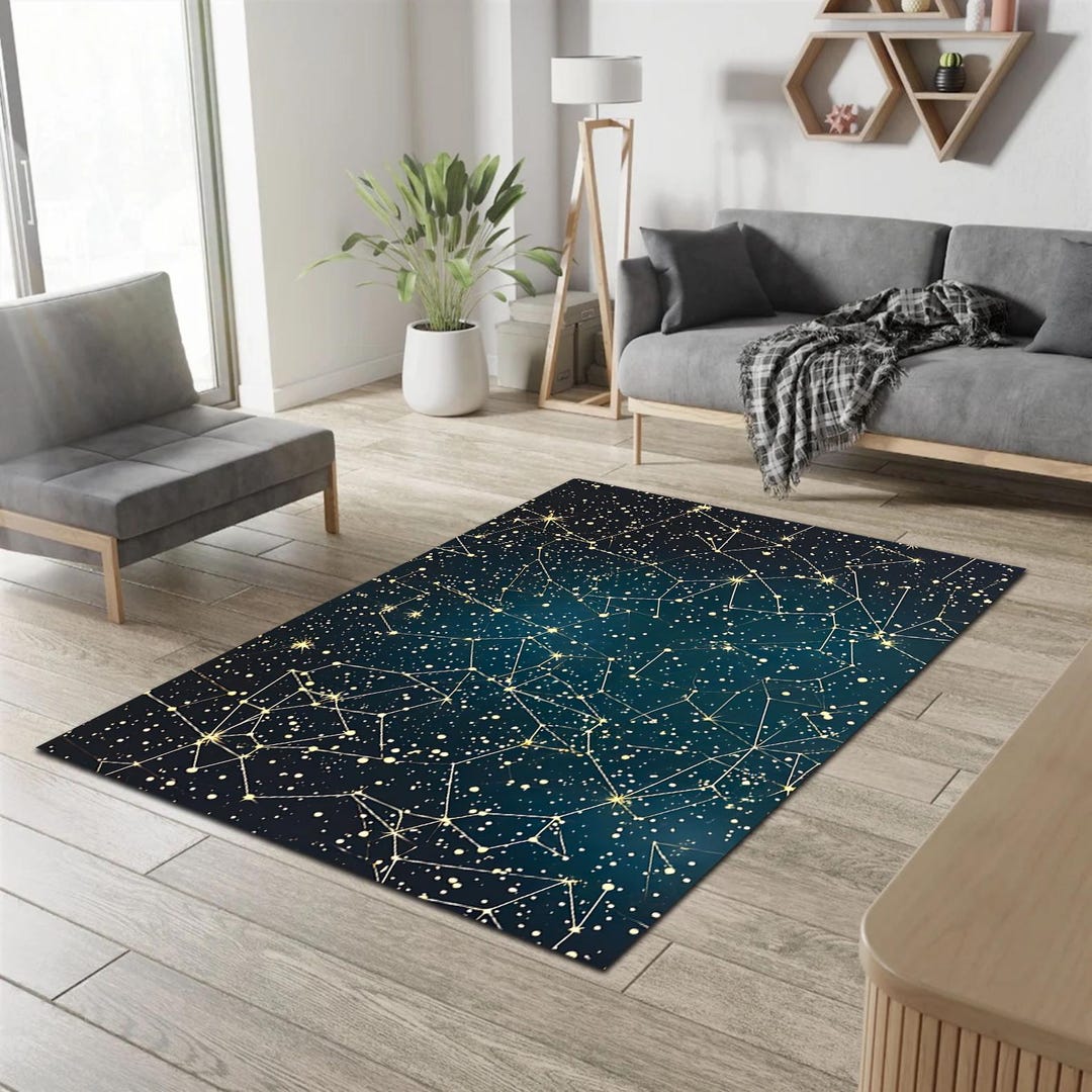 Constellations Rug: Starry Sky Galaxy Cosmos Astrology Decor - Etsy