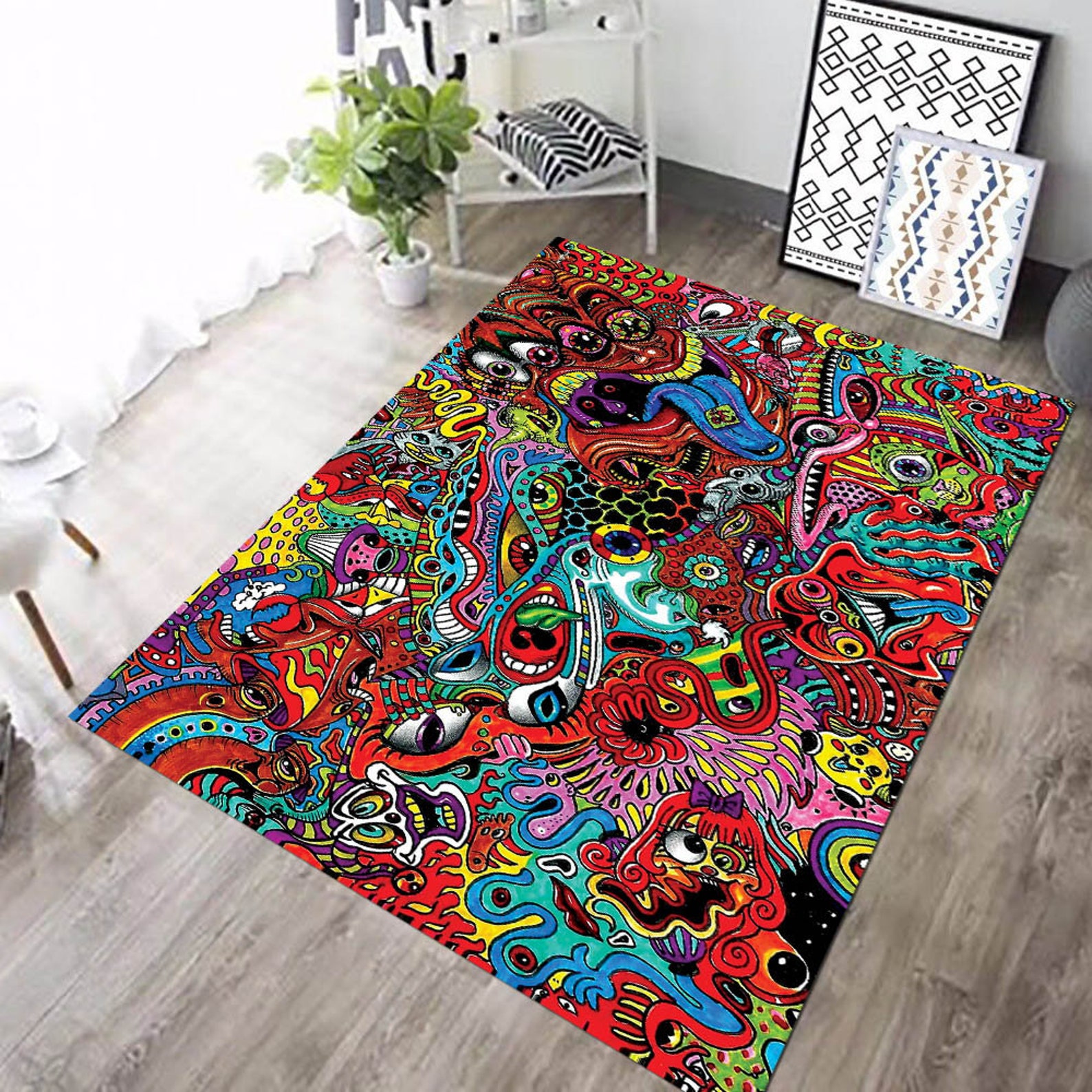 Trippy Rug, Trippy Design Rug, Home Decoration Carpet, Trippy Pattern ...