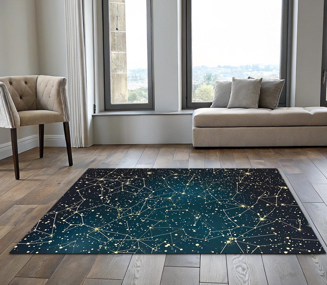 Constellations Rug, Constellations Carpet, Starry Sky Rug, Galaxy Rug ...