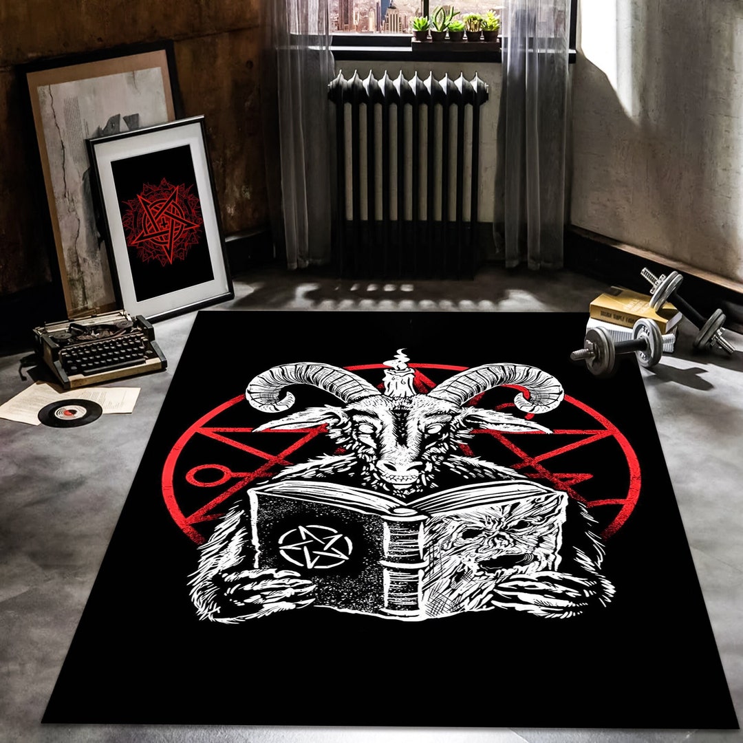 Pagan Rug, Devil Rug, Baphomet Rug, Satanic Rug, Area Rug, Fear Rug ...