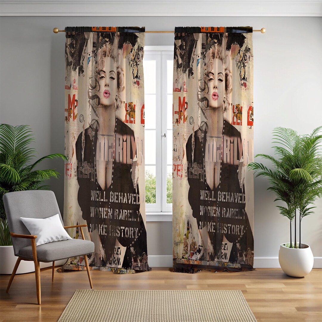 Vintage Style Drapes, Feminist Quote Decor, Retro Pop Curtain,iconic ...