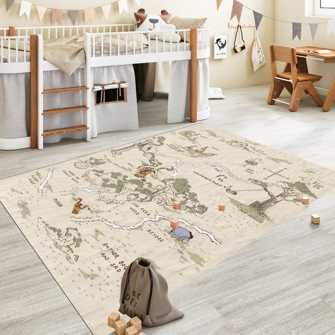 Map Rug, Kids Map Rug, Nursery Rug, Kids Room Decor, Nursery Rug, Kids ...