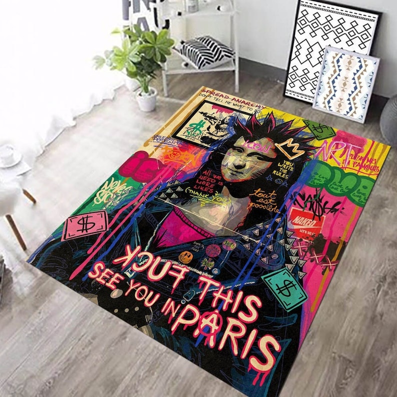 Mona Lisa Pop Art Rug: Colorful Da Vinci Design - Etsy Canada