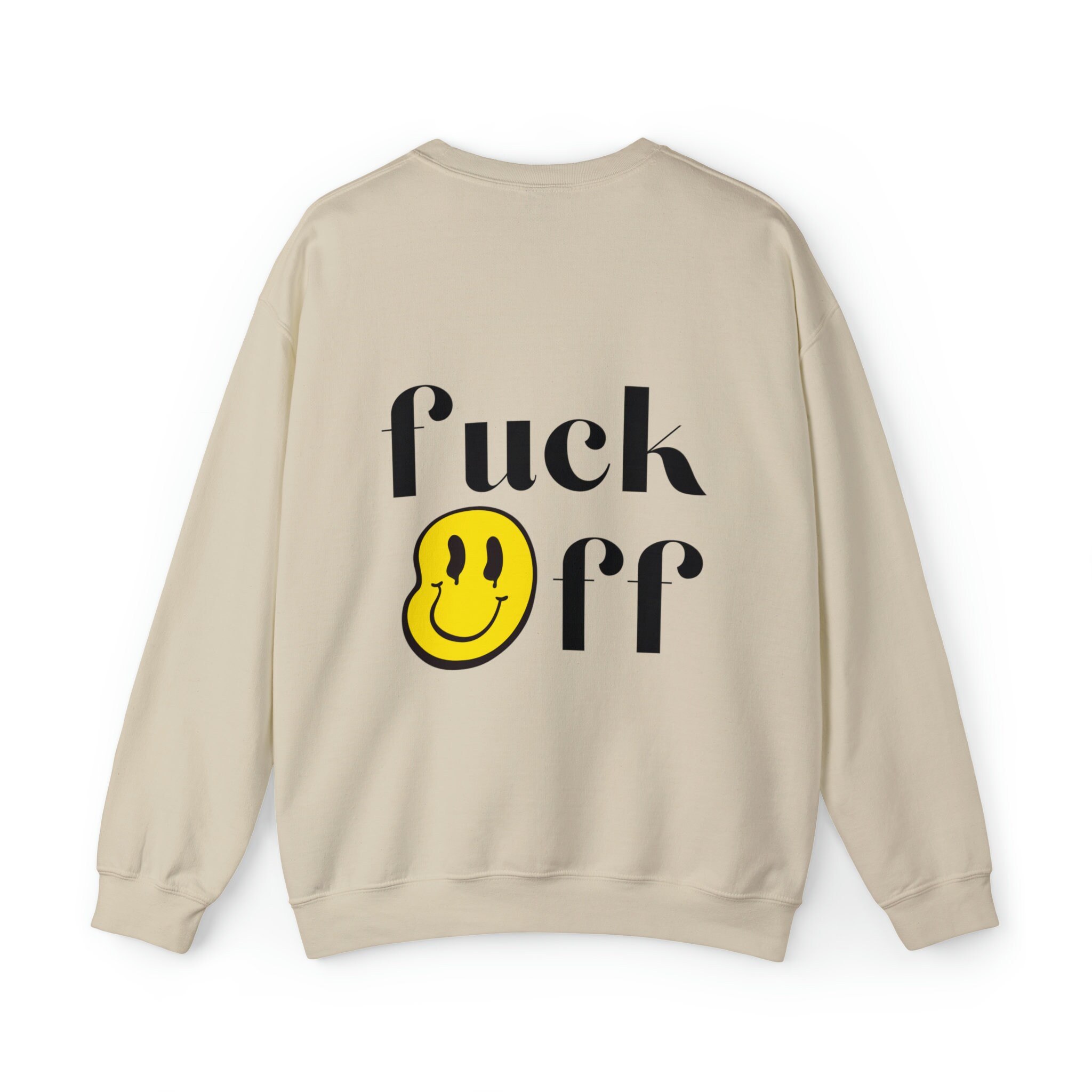 Fuck off Smiley Face Pullover Fuck off Warped Smiley Face Introvert ...
