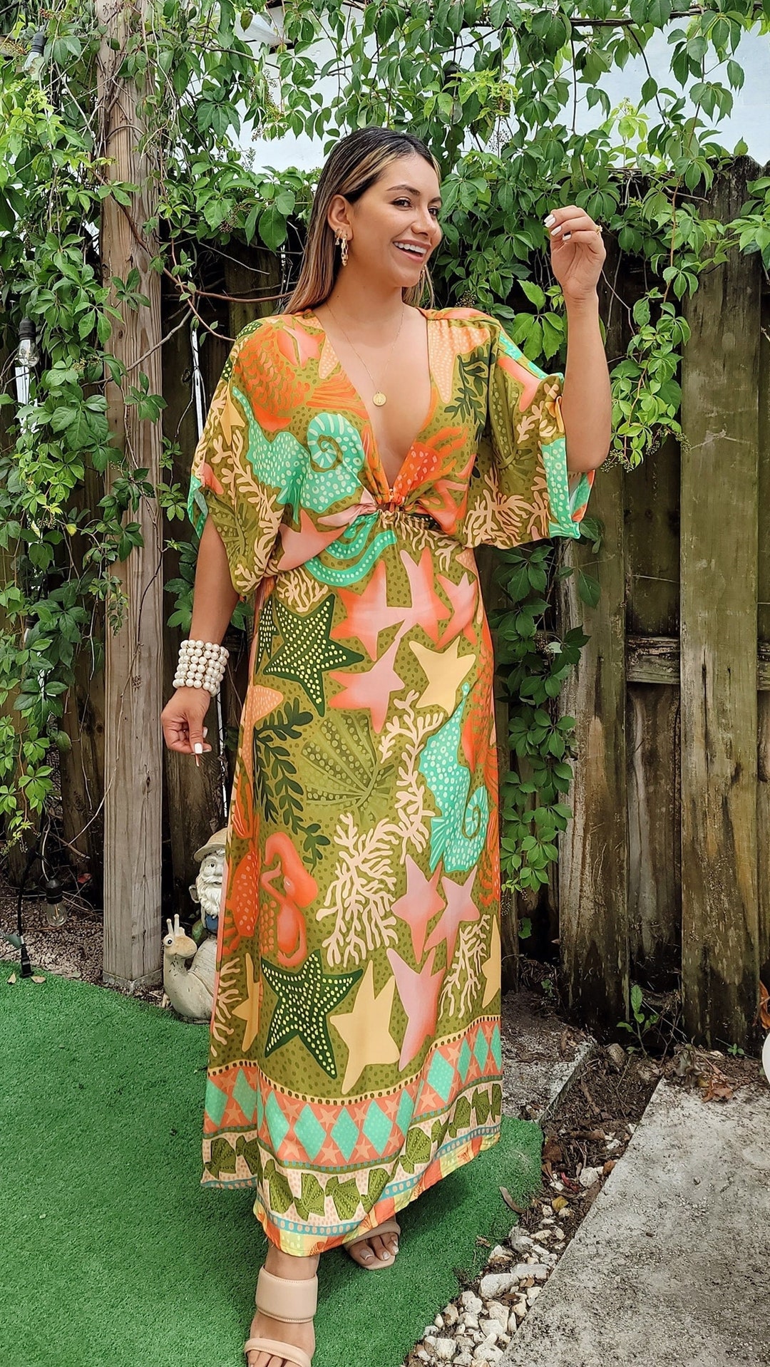 Casual Bohemian Maxi Dress Sea Inspired Hand Made in Brazil - Etsy