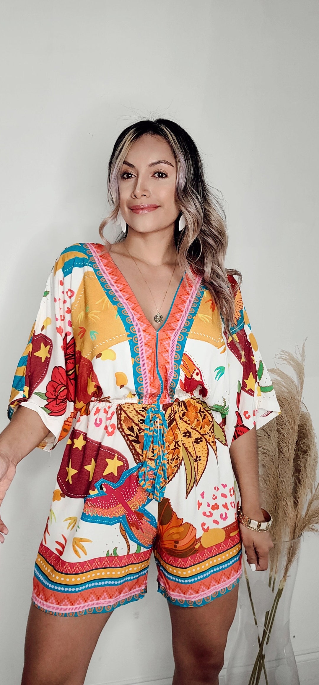 Vacation Romper With Fun Prints. Hand Made in Brazil - Etsy