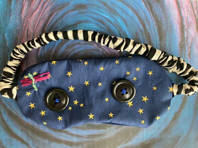 Whimsical Coraline Inspired Sleeping Mask Made From Natural - Etsy