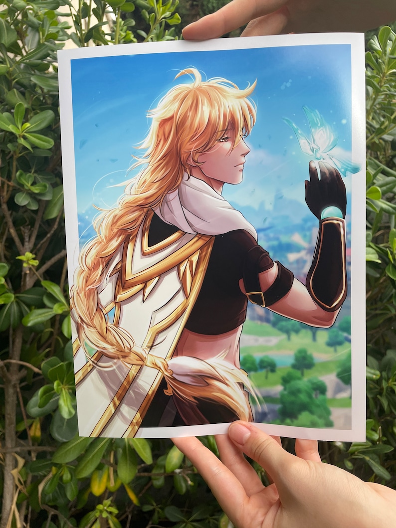 Print Aether Genshin Impact Fanart Drawing Print on High - Etsy