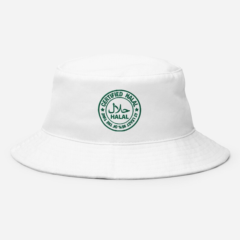 Certified Halal Bucket Hat - حلال - Funny Muslim Gifts, Eid, Ramadan ...