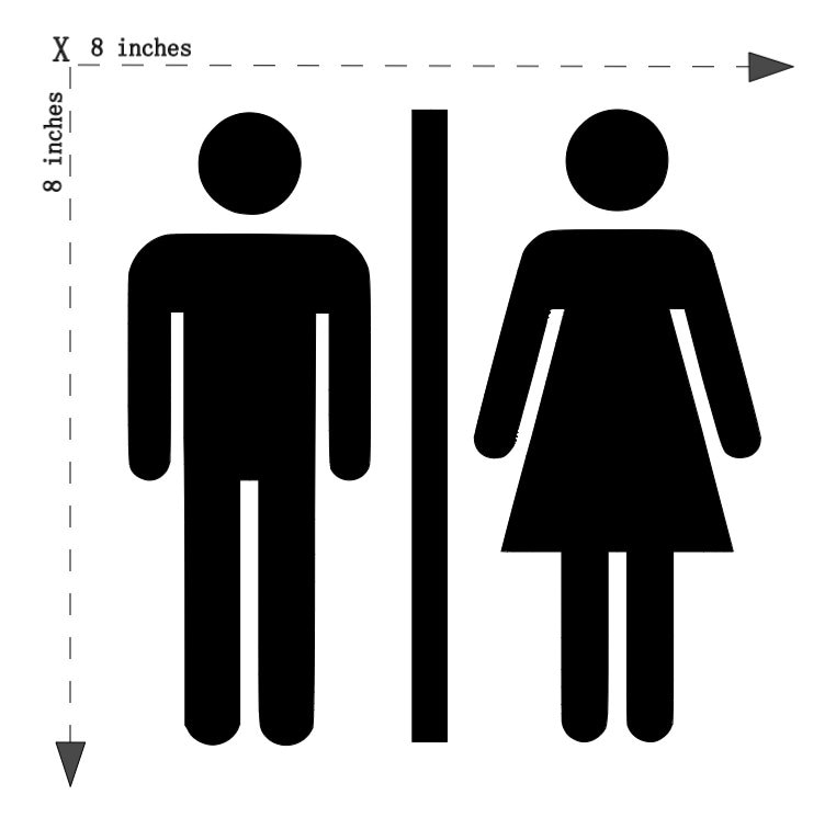 Unisex Restroom Sign Bathroom Decal Gender Neutral Funny Public Sign ...