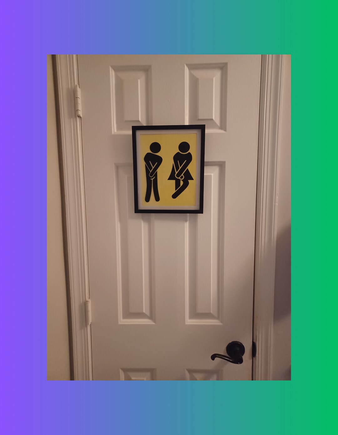 Unisex Restroom Sign Bathroom Decal Gender Neutral Funny Public Sign Door Etsy