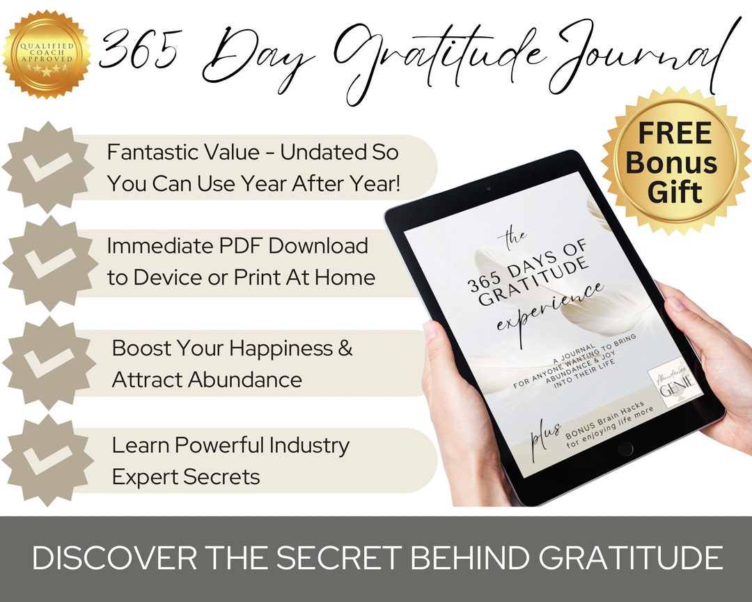 Printable Gratitude Journal Downloadable Gratitude Planner for ...