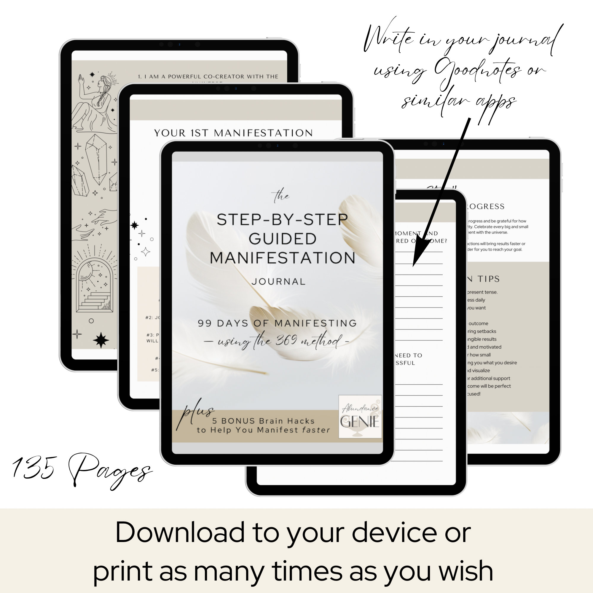 Digital Manifestation Journal for Manifesting 369 Method Manifesting ...