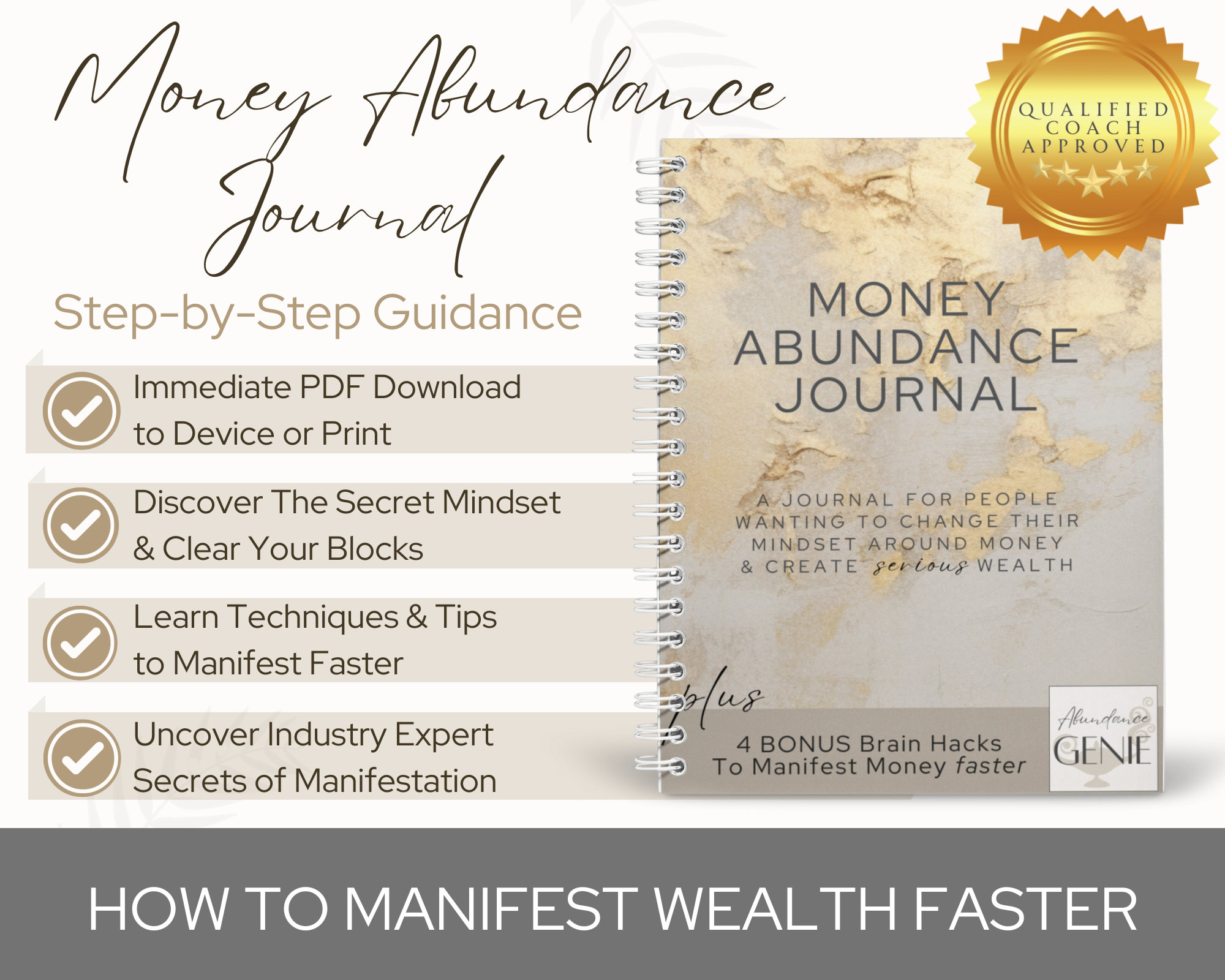 Money Abundance Journal for Manifestation Planner Printable Manifesting ...
