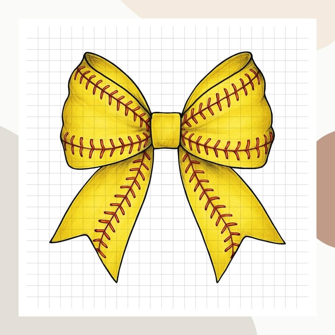Softball Bow PNG: Trendy Mom Decal Design (digital Download) - Etsy
