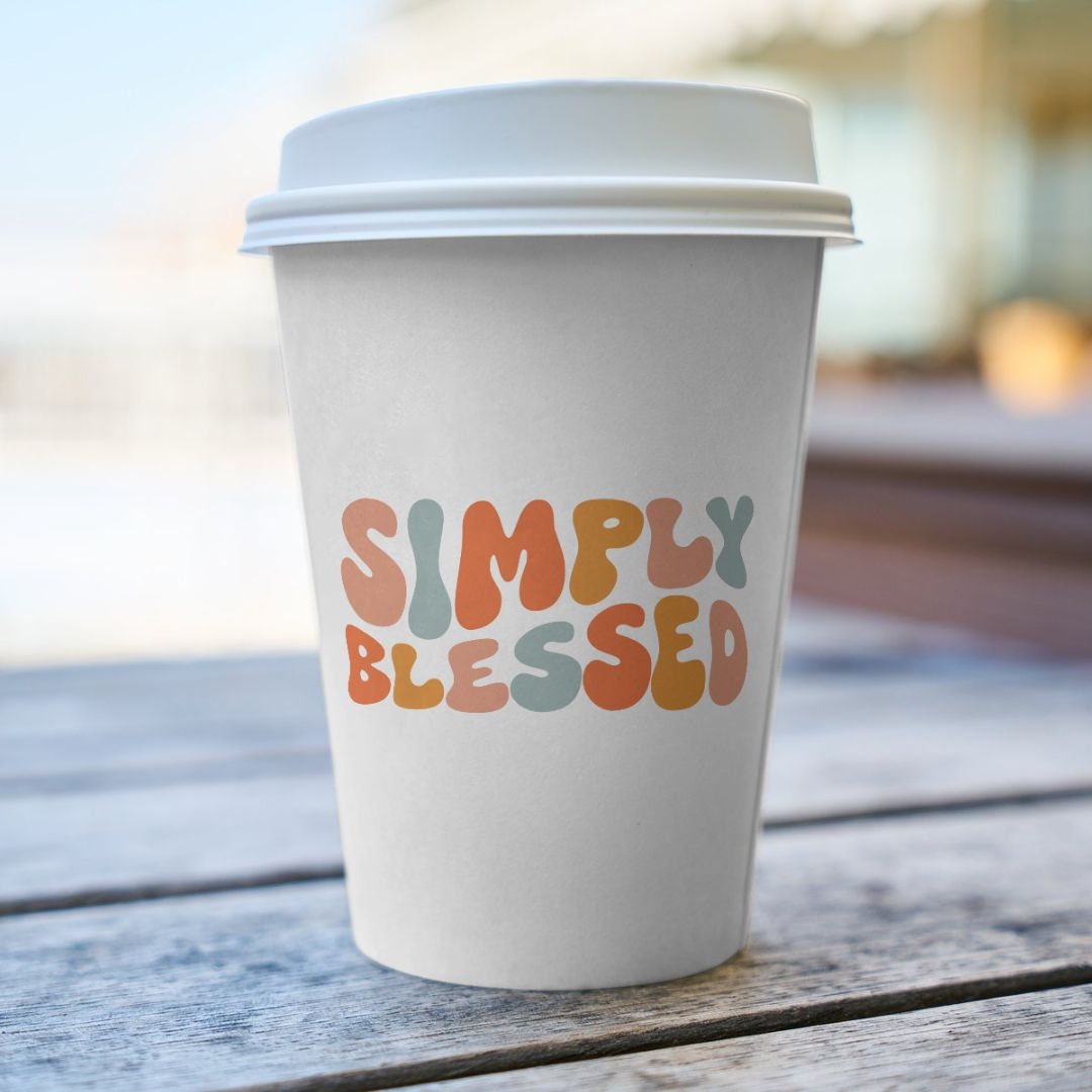 Simply Blessed SVG & PNG | Instant Digital Download | Elegant Religious ...