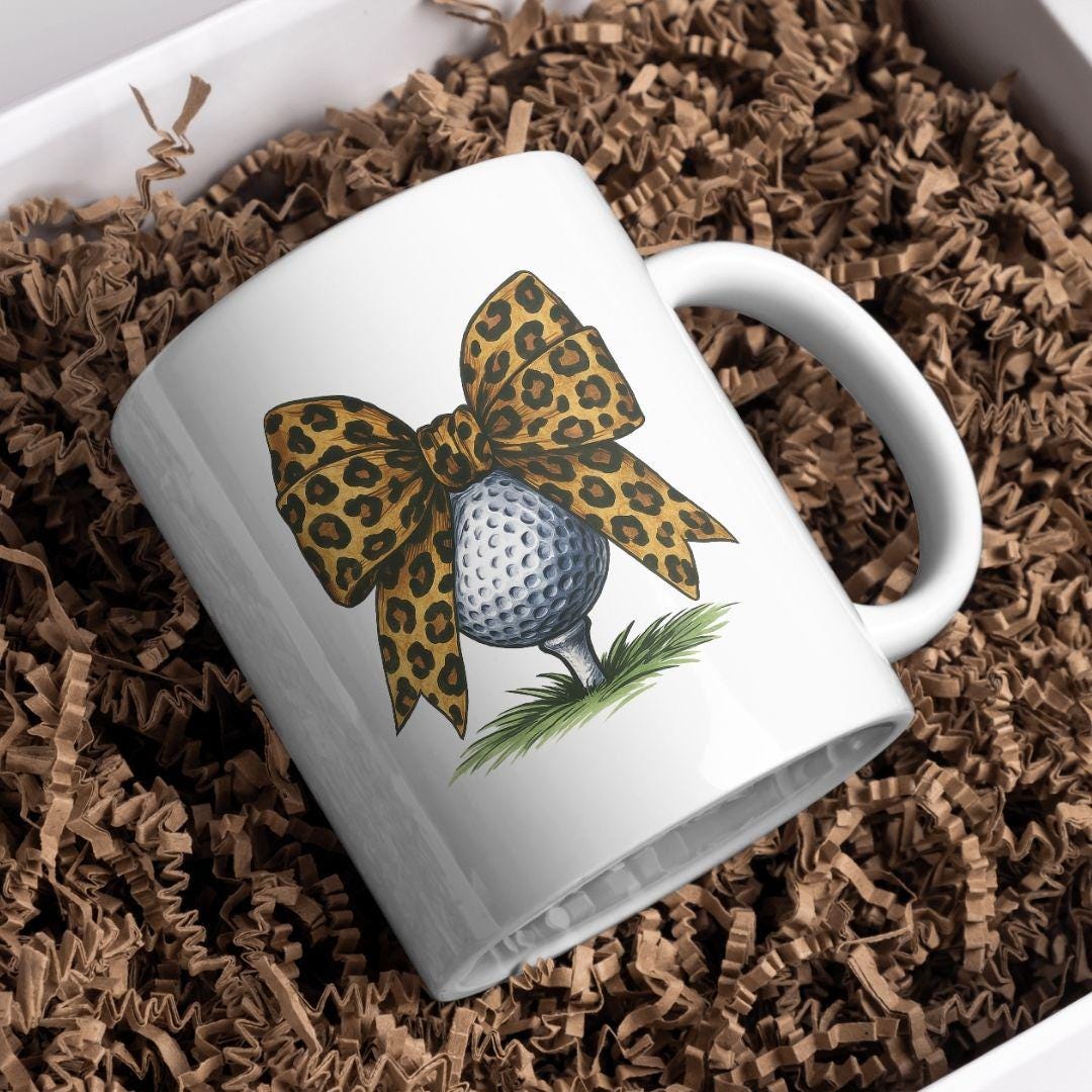 Golf Leopard Bow PNG | Instant Digital Download | Golf Girl Decal and ...