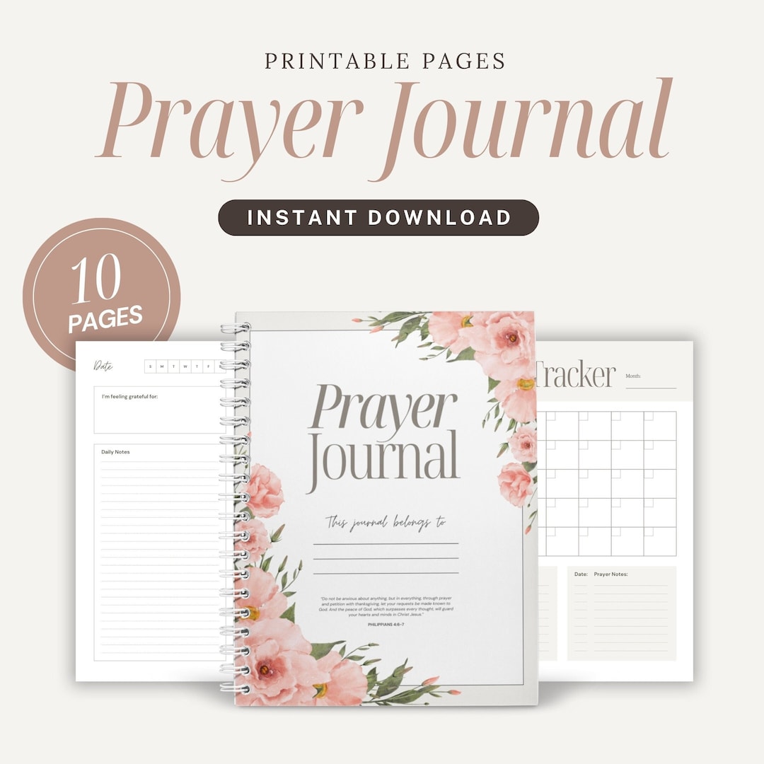 Printable Prayer Journal PDF: Daily Devotional, Bible Study (digital ...