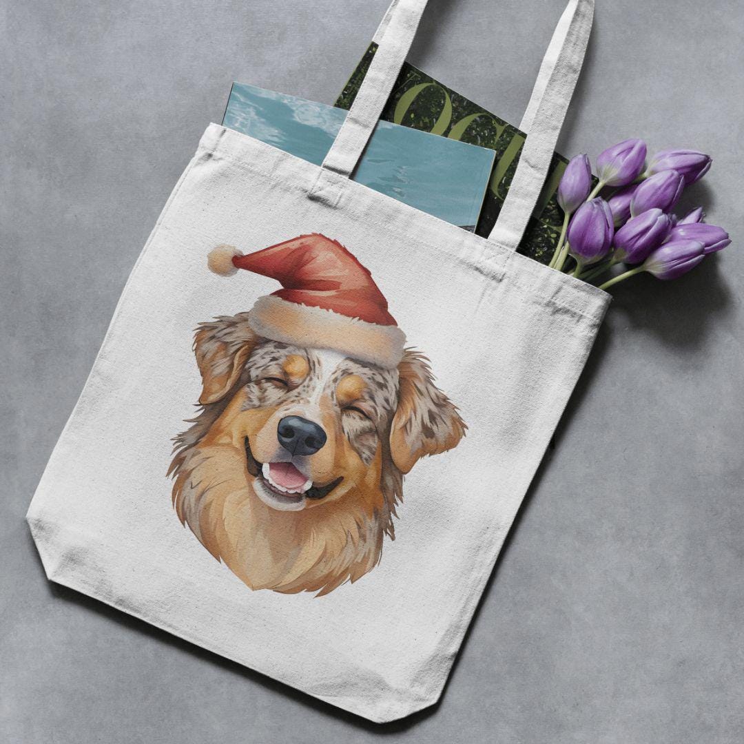 Aussie Shepherd in Santa Hat PNG - Holiday Dog Digital Download - Etsy