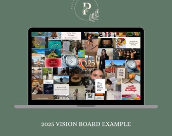 2025 Vision Board Planner Canva Template - Etsy