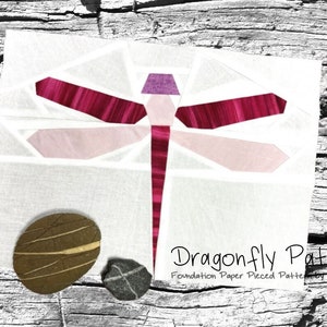 Dragonfly Foundation, Quilt Block, FPP, Multiple Sizes, Patchwork Block ...