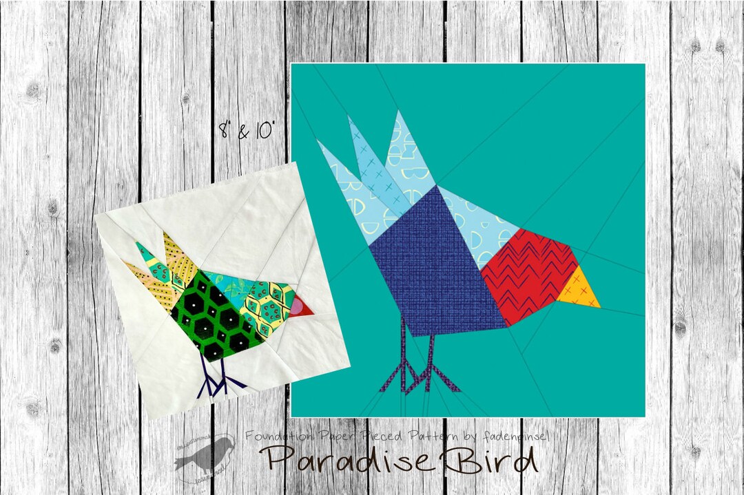 Bird, Foundation Paper Piecing Pattern, Patchwork Block, Beginner ...