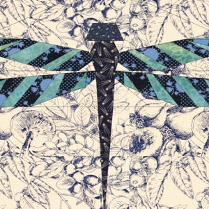 Dragonfly Foundation, Quilt Block, FPP, Multiple Sizes, Patchwork Block ...