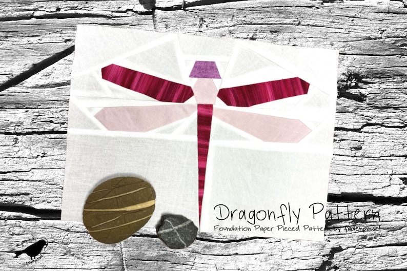 Libelle Foundation, Paper, Quilt Block Pattern, FPP, in Several Sizes ...