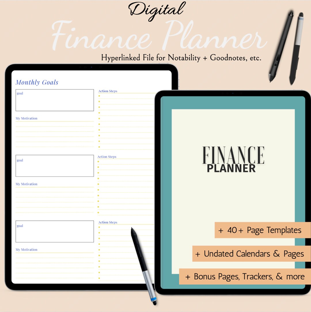 Digital Budget Finance Planner UNDATED Finance Planner Goodnotes ...
