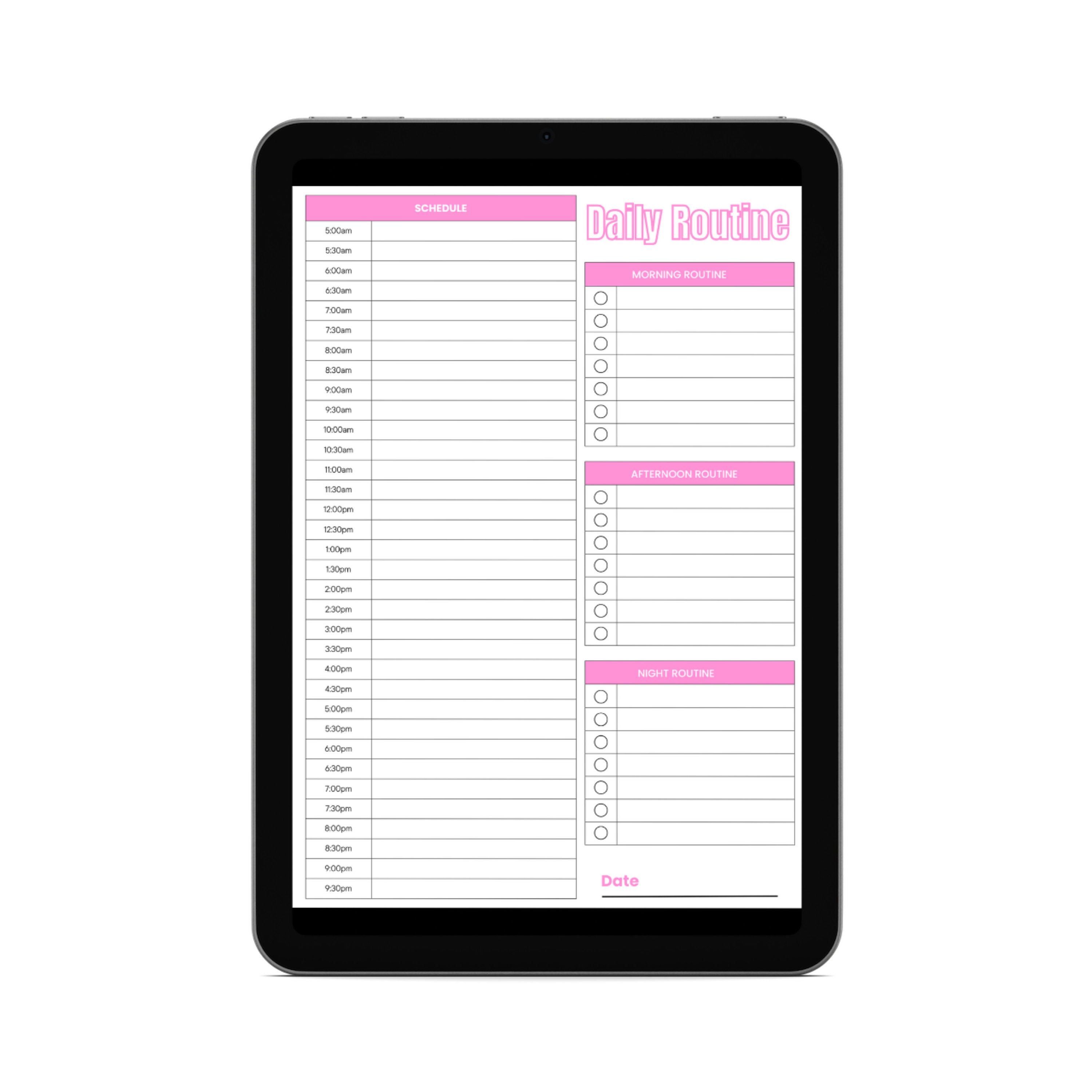 Pink Daily Routine To-do List Notepad - Task Organizer and Planner - Etsy