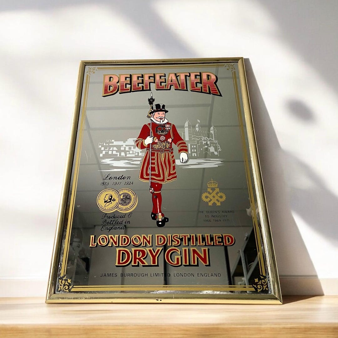 Beefeater London Distilled Dry Gin - Mirror - Vintage - 20th Century ...