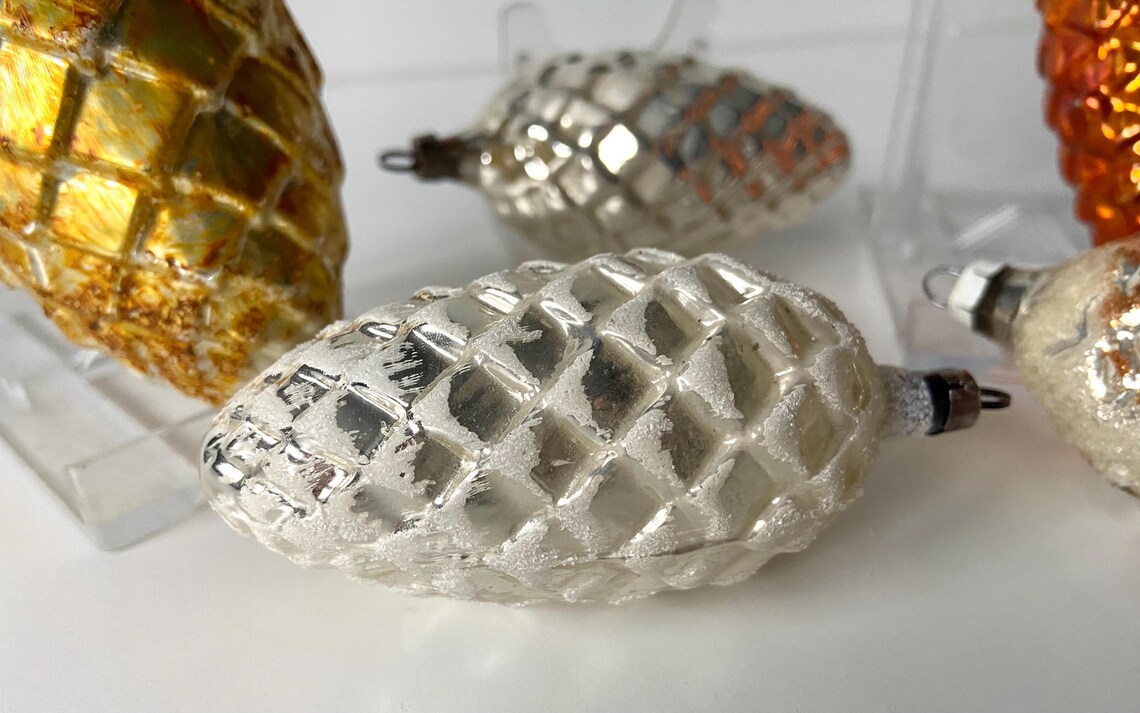 Vintage Christmas Balls - Pine Cones - 20th Century - Germany - Old ...