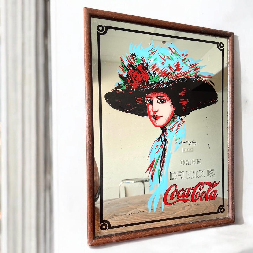 Vintage Coca Cola Advertising Mirror - 20th Century - Etsy