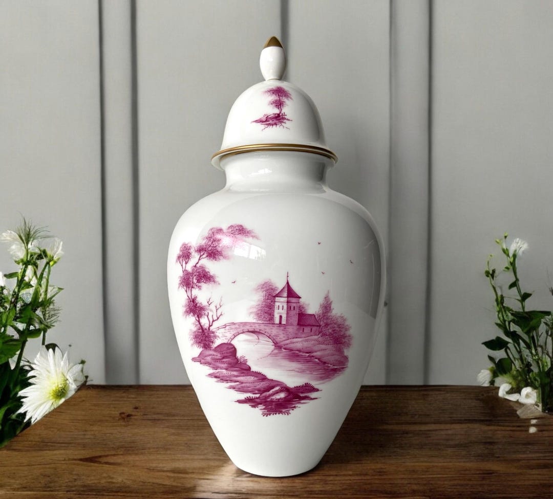 Hochst Porcelain Vase Covered Vase Höchst Germany German Porcelain ...
